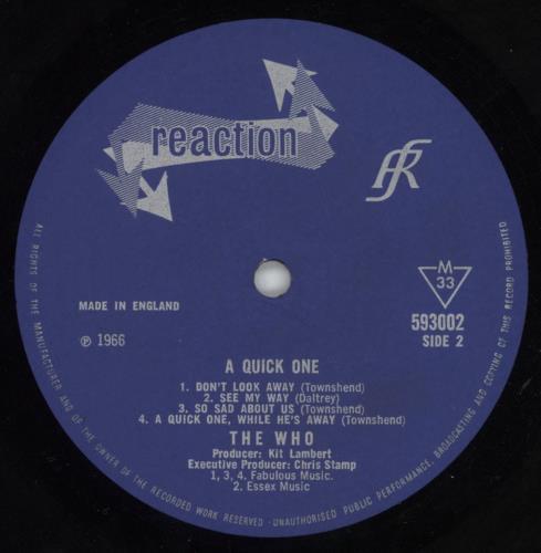 The Who A Quick One UK vinyl LP album (LP record) (210979)