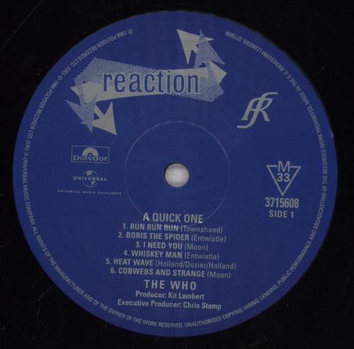 The Who A Quick One UK vinyl LP album (LP record) (838201)