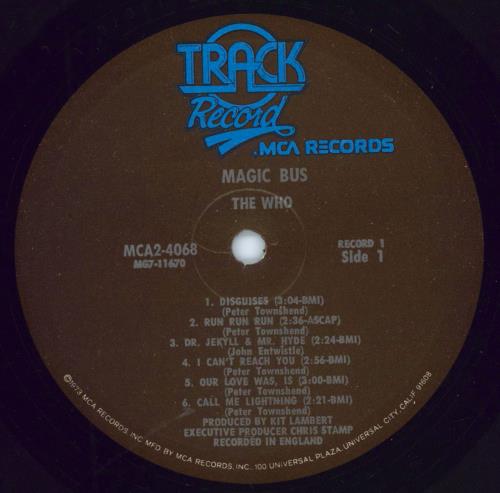 The Who Magic Bus / My Generation US 2-LP vinyl record set (Double LP ...