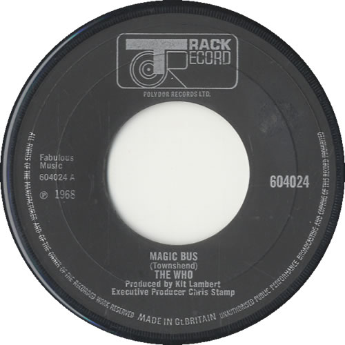 The Who Magic Bus UK 7" vinyl single (7 inch record / 45) (212288)