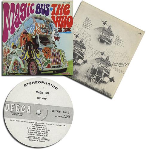 The Who Magic Bus US Promo vinyl LP album (LP record) (403690)