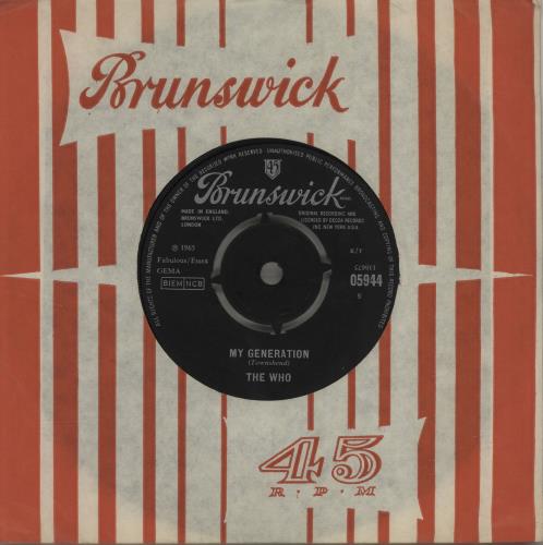 The Who My Generation - 1st - EX UK 7" vinyl single (7 inch record / 45 ...