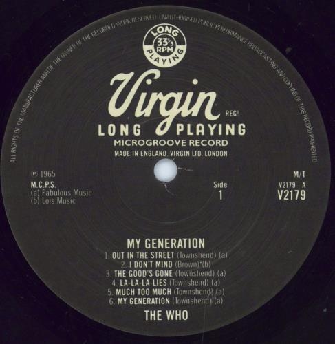 The Who My Generation UK vinyl LP album (LP record) (375910)