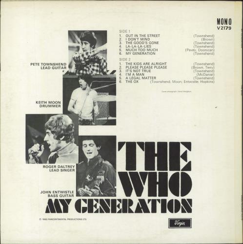 The Who My Generation UK vinyl LP album (LP record) (375910)