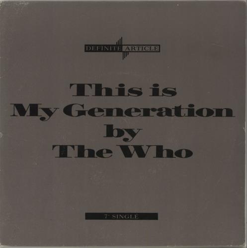 The Who My Generation UK 7" vinyl single (7 inch record / 45) (461668)