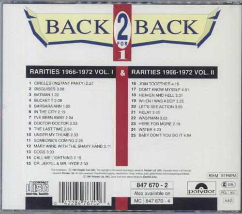 The Who Rarities Volume I And II German CD album (CDLP) (166394)