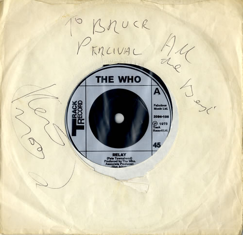 The Who Relay - Keith Moon Autograph UK 7" vinyl single (7 inch record ...
