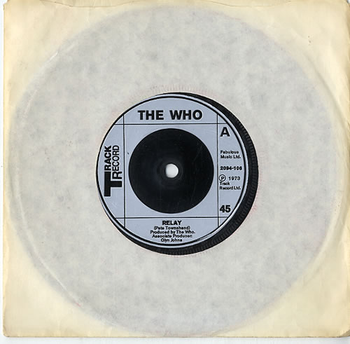 The Who Relay UK 7" vinyl single (7 inch record / 45) (612257)