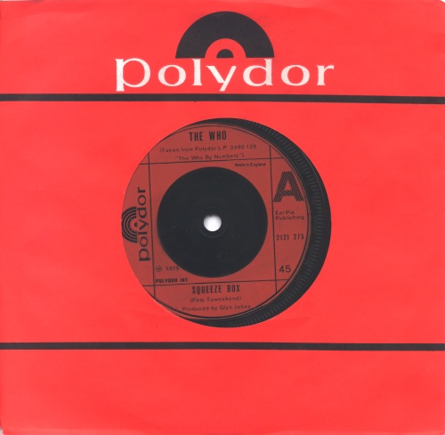 The Who Squeeze Box UK 7" vinyl single (7 inch record / 45) (61266)