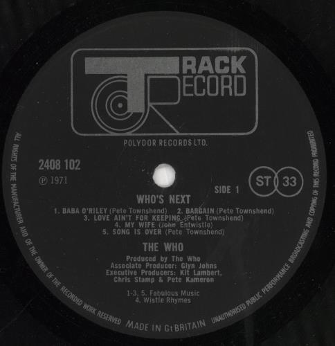 The Who Who's Next - 1st + Inner UK vinyl LP album (LP record) (263168)