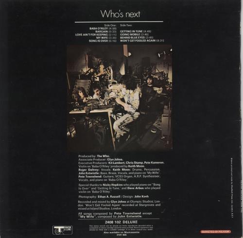 The Who Who's Next - 1st + Inner UK vinyl LP album (LP record) (263168)