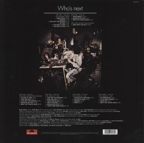 The Who Who's Next - EX UK 3-LP vinyl record set (Triple LP Album) (762315)