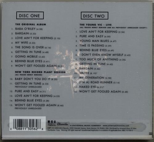 The Who Who's Next - Fully Printed Slipcase UK 2 CD album set (Double ...
