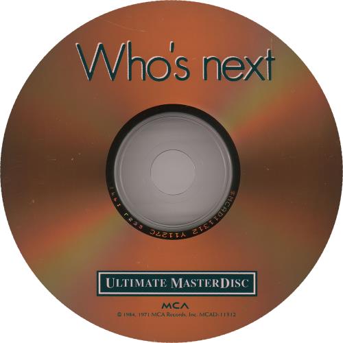 The Who Who's Next US CD album (CDLP) (254990)