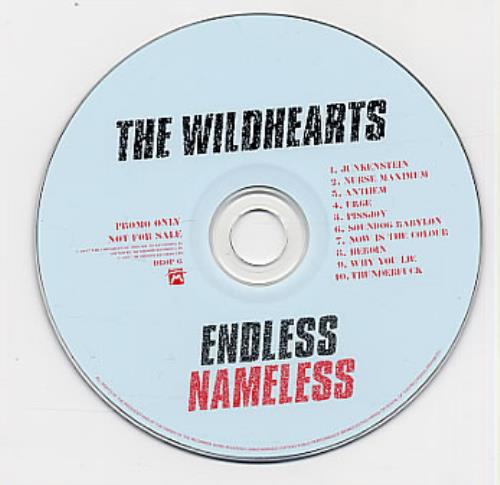 The Wildhearts Endless Nameless UK Promo CD album (CDLP) (95414)