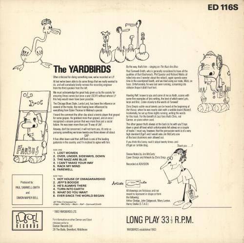 The Yardbirds Roger The Engineer UK vinyl LP album (LP record) (546877)