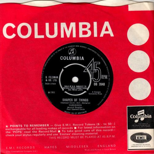 The Yardbirds Shapes Of Things UK 7" vinyl single (7 inch record / 45) (193361)