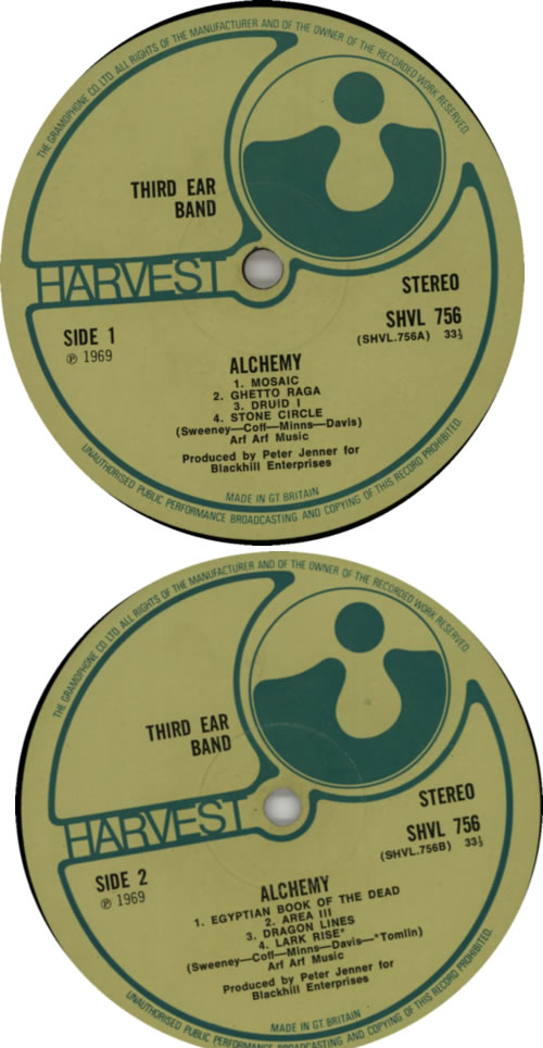 Third Ear Band Alchemy - 2nd - EX UK vinyl LP album (LP record) (589530)