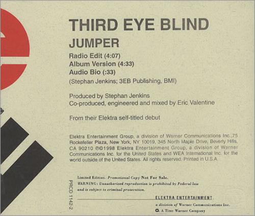 Third Eye Blind Jumper US Promo CD single (CD5 / 5") (200048)