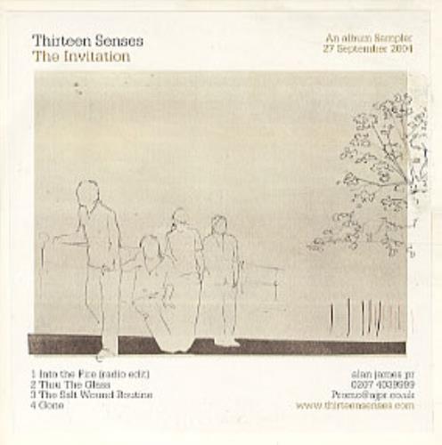 Thirteen Senses The Invitation: An Album Sampler UK Promo CD-R acetate ...