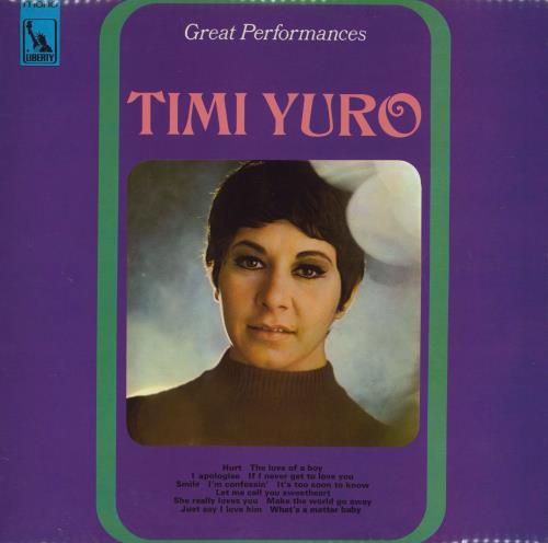 Timi Yuro Great Performances UK vinyl LP album (LP record) (795956)