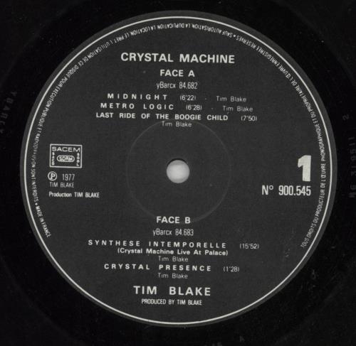 Tim Blake Crystal Machine - EX French vinyl LP album (LP record) (619786)