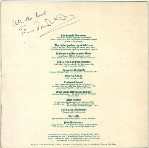 Tim Broadbent The Female Drummer - Autographed UK vinyl LP album (LP ...