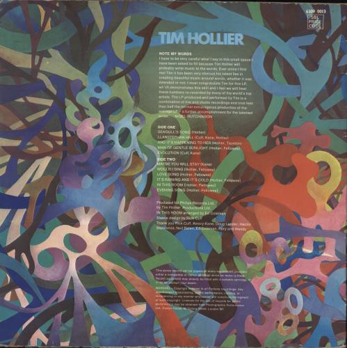 Tim Hollier Tim Hollier UK vinyl LP album (LP record) (712996)