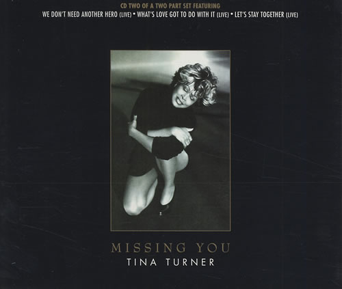 Tina Turner Missing You UK 2-CD single set (Double CD single) (213462)