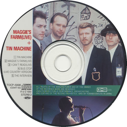Tin Machine Maggie's Farm Japanese CD single (CD5 / 5") (151229)