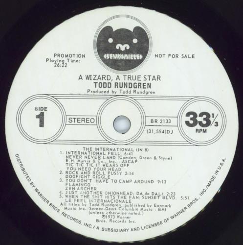 Todd Rundgren A Wizard, A True Star - Autographed + Inserts US Promo ...