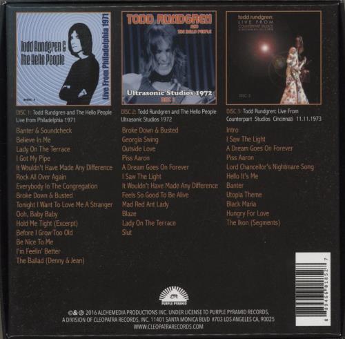 Todd Rundgren Box O' Todd UK CD Album Box Set (858859)