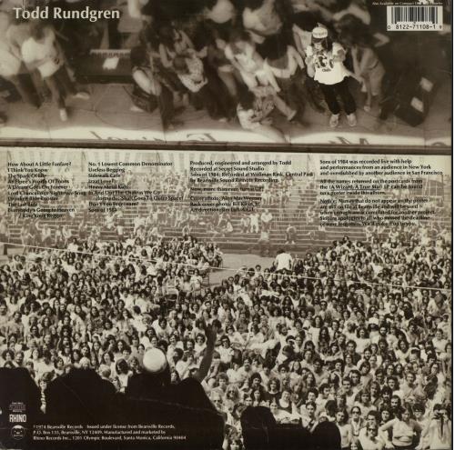 Todd Rundgren Todd US 2-LP vinyl record set (Double LP Album) (646849)