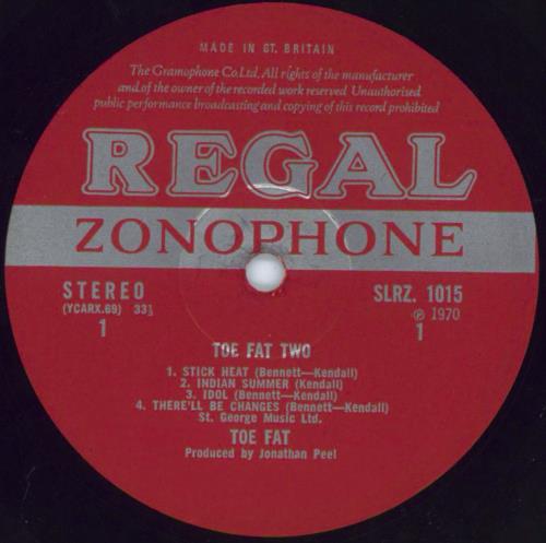 Toe Fat Toe Fat Two UK vinyl LP album (LP record) (802890)