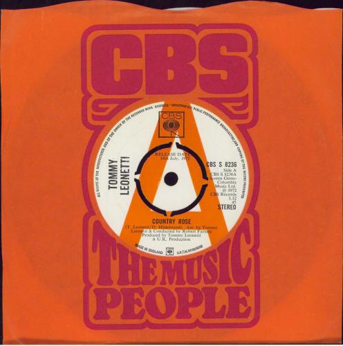 Tommy Leonetti Country Rose UK Promo 7" vinyl single (7 inch record ...