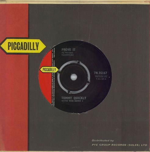 Tommy Quickly Prove It UK 7" vinyl single (7 inch record / 45) (783135)