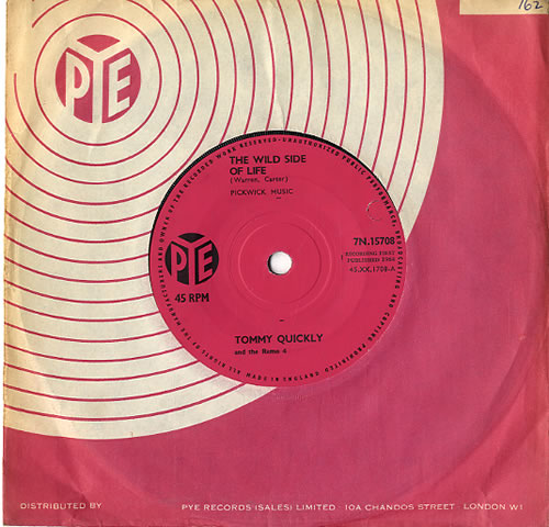 Tommy Quickly The Wild Side Of Life UK 7" vinyl single (7 inch record ...