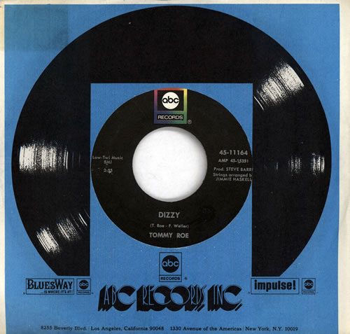 Tommy Roe Dizzy US 7" vinyl single (7 inch record / 45) (569631)