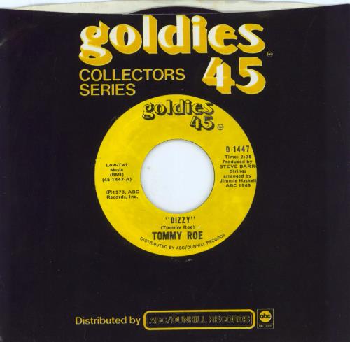 Tommy Roe Dizzy US 7" vinyl single (7 inch record / 45) (808294)