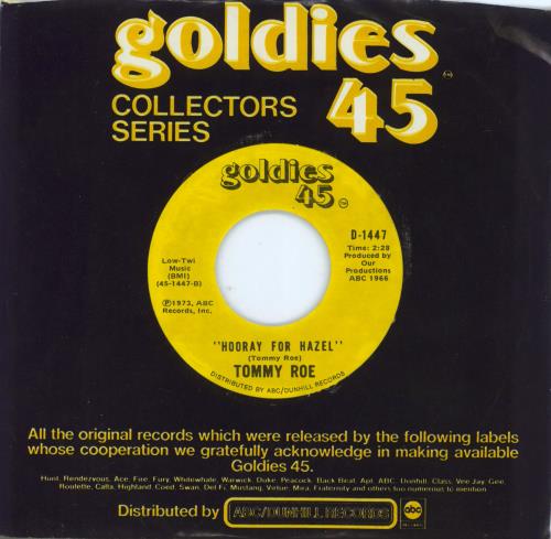 Tommy Roe Dizzy US 7" vinyl single (7 inch record / 45) (808294)