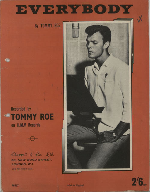 Tommy Roe Everybody UK shaped picture disc (picture disc vinyl record ...