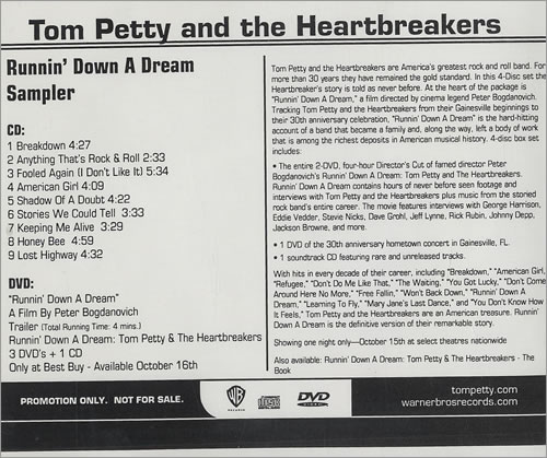 Tom Petty & The Heartbreakers Runnin' Down A Dream Sampler US Promo 2-disc CD/DVD set (465296)