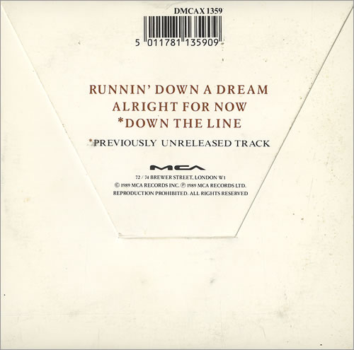 Tom Petty & The Heartbreakers Runnin' Down A Dream UK CD single (CD5 / 5") (39630)