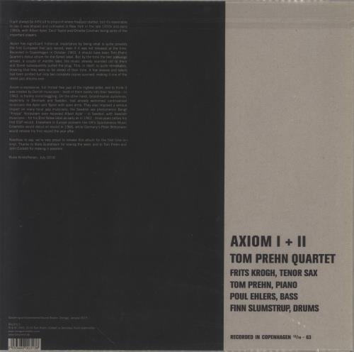 Tom Prehn Axiom Norwegian vinyl LP album (LP record) (857347)