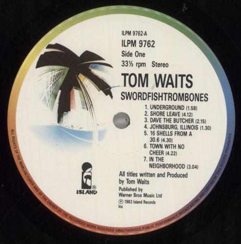 Tom Waits Swordfishtrombones UK vinyl LP album (LP record) (463942)