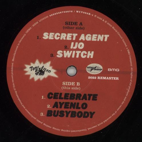 Tony Allen Secret Agent UK 2-LP vinyl record set (Double LP Album) (868190)
