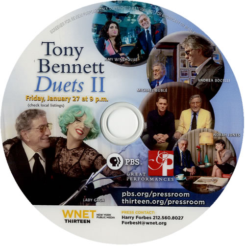 Tony Bennett Duets II US Promo promo DVD-R (555558)