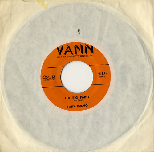 Tony Cosmo The Big Party US 7" vinyl single (7 inch record / 45) (576856)