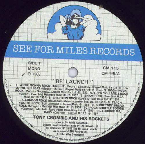 Tony Crombie Re-Launch UK vinyl LP album (LP record) (831468)