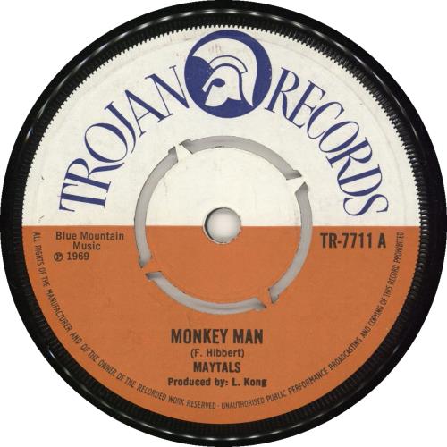 Toots & The Maytals Monkey Man UK 7" vinyl single (7 inch record / 45 ...